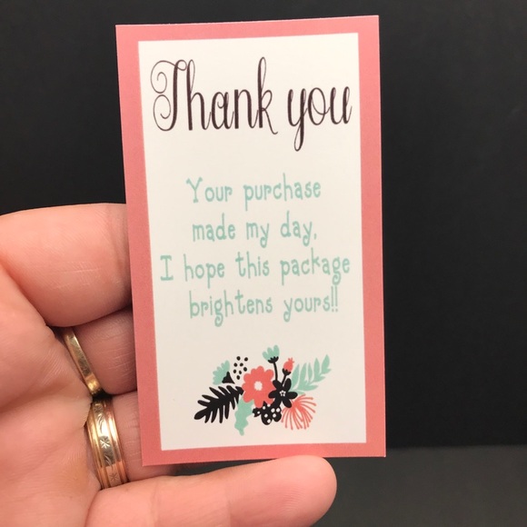 tatiscloset909 | Office | 3ct Thank You Cards For Packages 2x35 | Poshmark